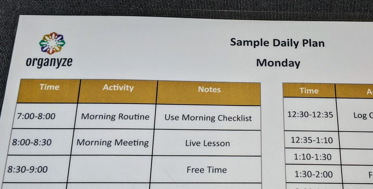 Daily Planner – Organyze Family